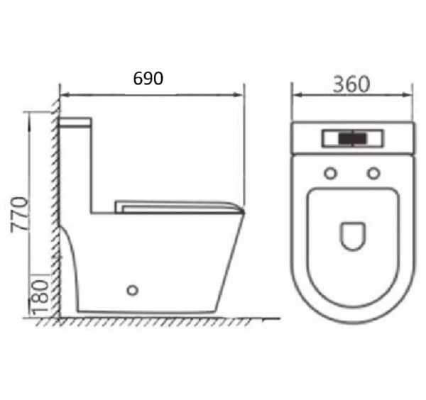 ARC 20226 Tornado One Piece Toilet Bowl
