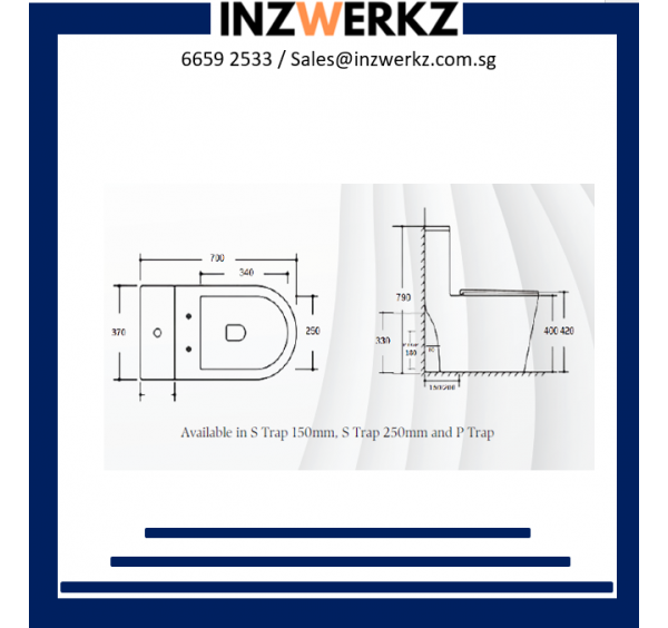 EACO T988 Tornado Flush Rimless WC Free Installation