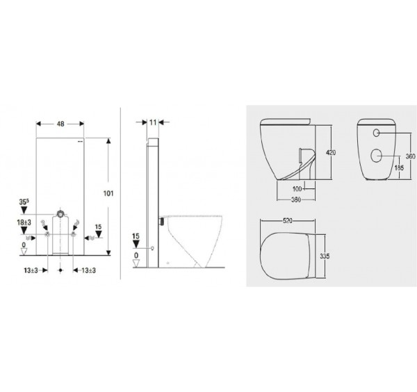 Geberit Monolith Puro With ARC WC