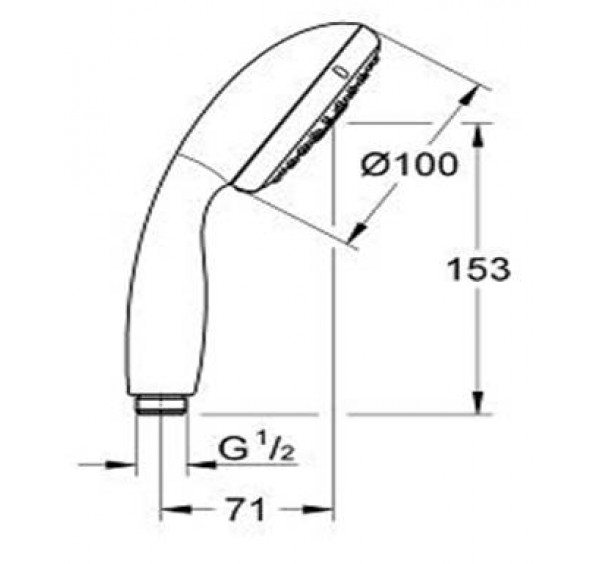 Grohe 28261001 New Tempesta 100 Hand Shower
