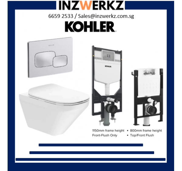 Kohler MODERN LIFE Edge Wall Hung WC Promotion Bundle Set (Chrome Plate)