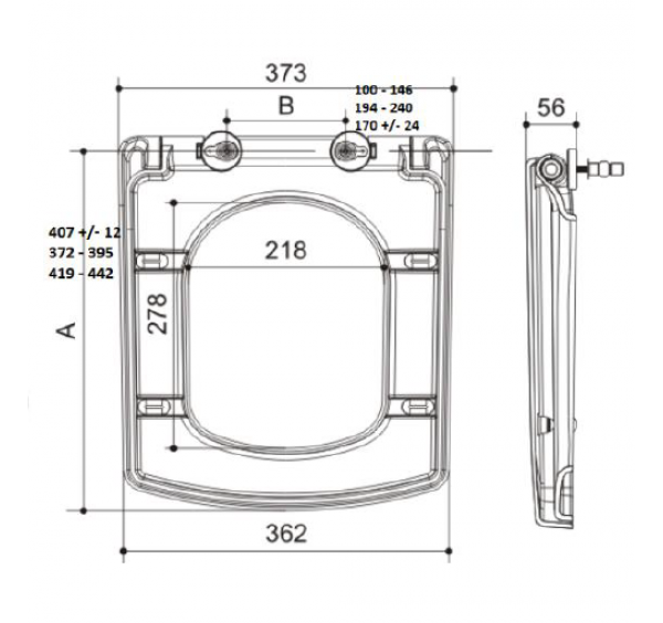 MAE B6201U UF Toilet Seat with Cover